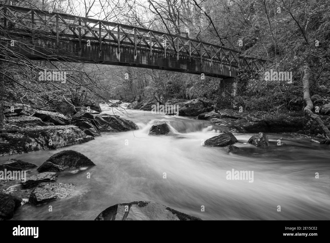 Lyn rock bridge Black and White Stock Photos & Images - Alamy