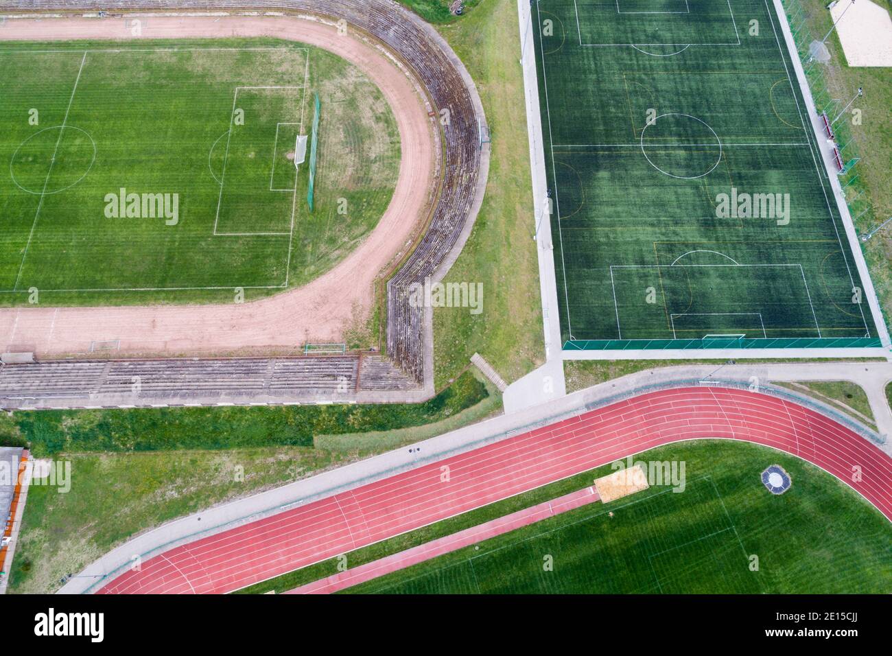 Top view of soccer field or football field Stock Photo - Alamy