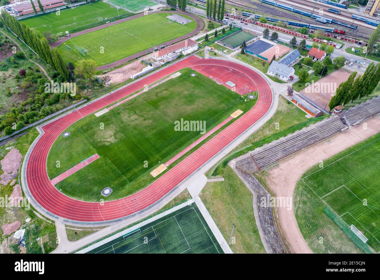 Top view of soccer field or football field Stock Photo - Alamy
