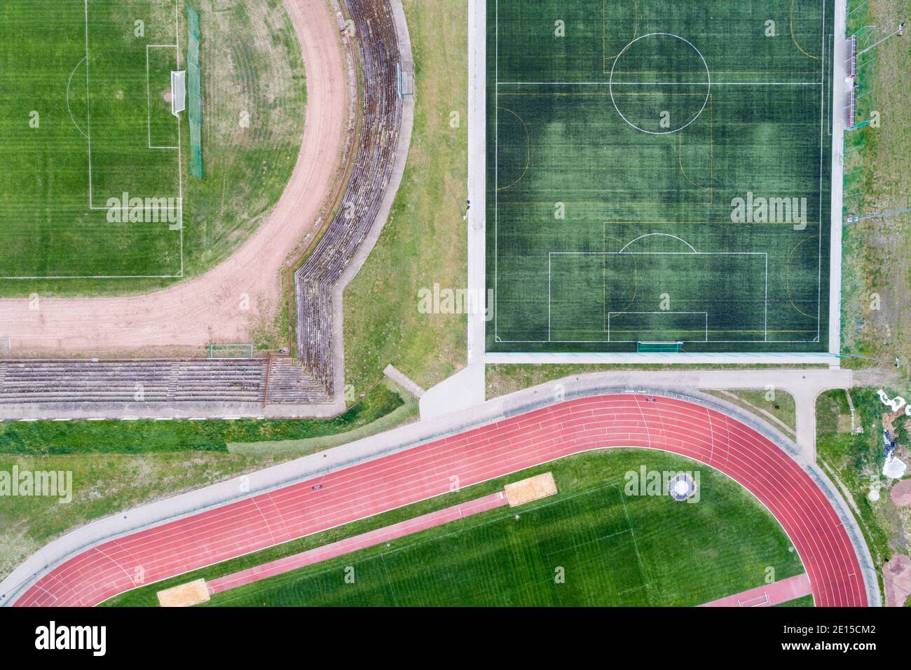 Top view of soccer field or football field Stock Photo - Alamy