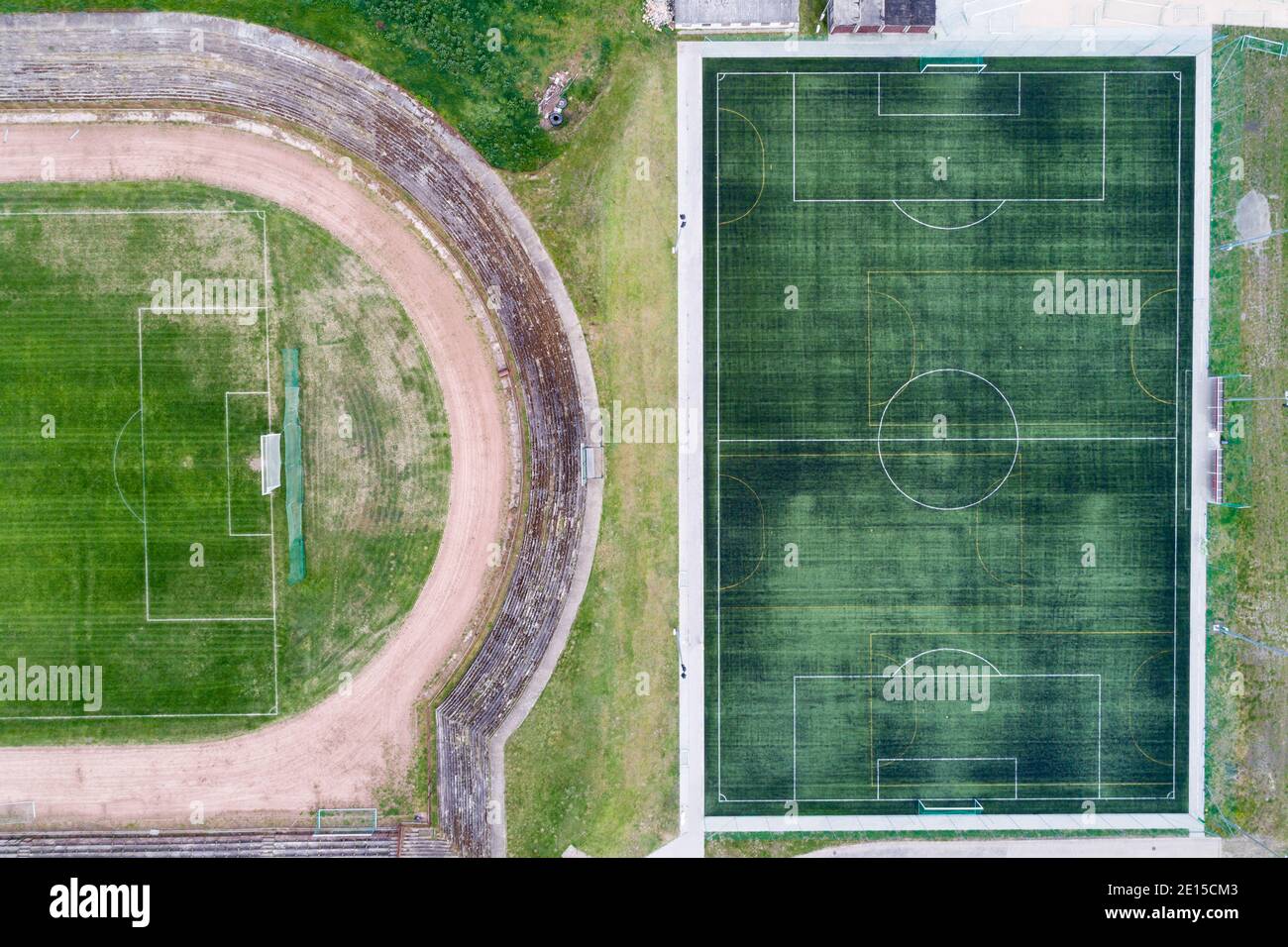 Top view of soccer field or football field Stock Photo - Alamy