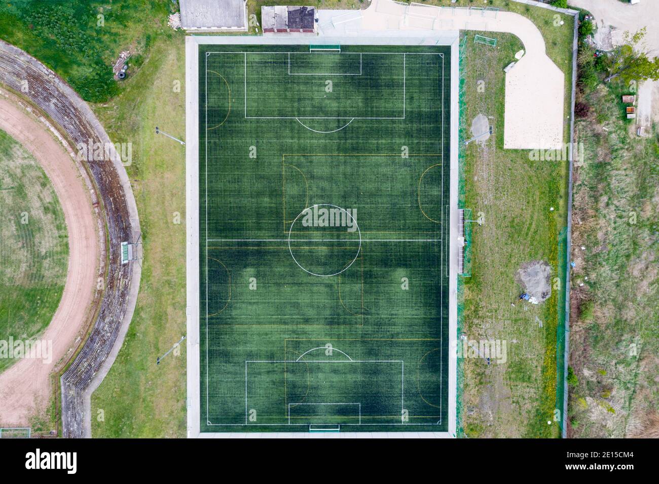 Top view of soccer field or football field Stock Photo - Alamy