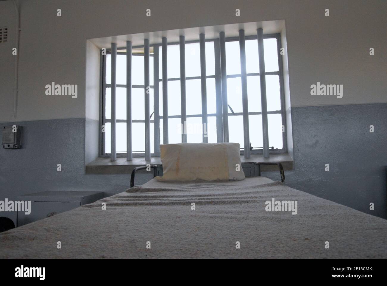 Prison on Rebben Island where Nelson Mandela was imprisoned Stock Photo ...