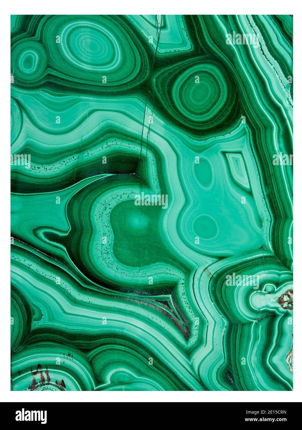 Malachite lid detail photographed on a white background Stock Photo - Alamy