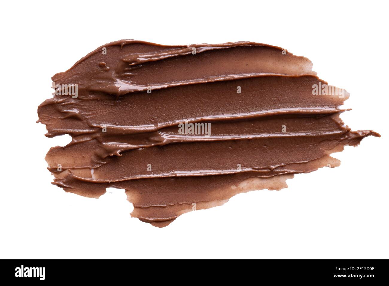 chocolate cream strokes isolated on white Stock Photo - Alamy