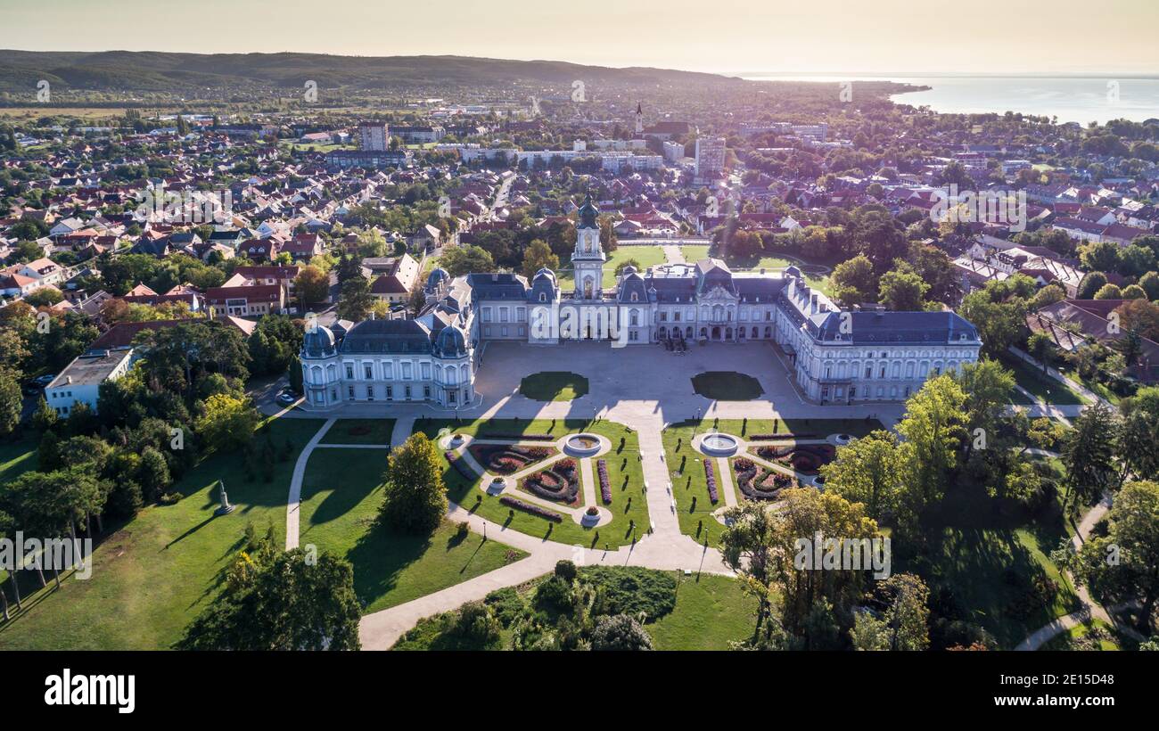 Aerial phooto of Festetics Castle in Keszthely, Hungary Stock Photo - Alamy