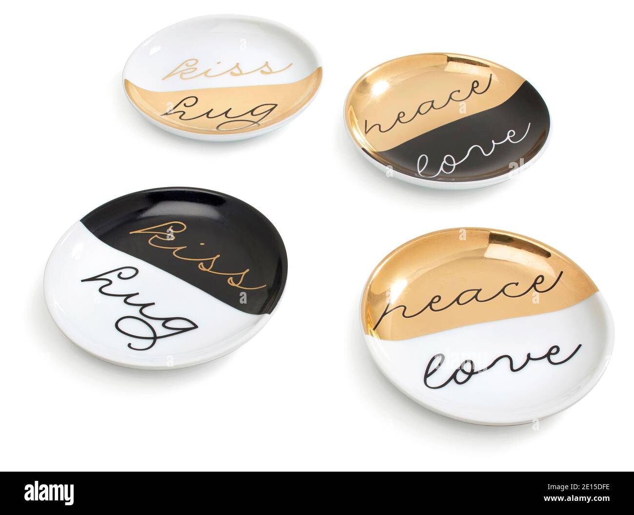 Positive word dish set in black, white, and gold from the HOLIDAY 2014 ...