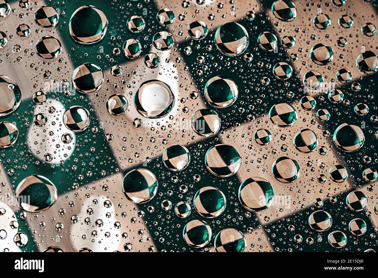 abstract selective focus background on chess theme. water bubbles ...