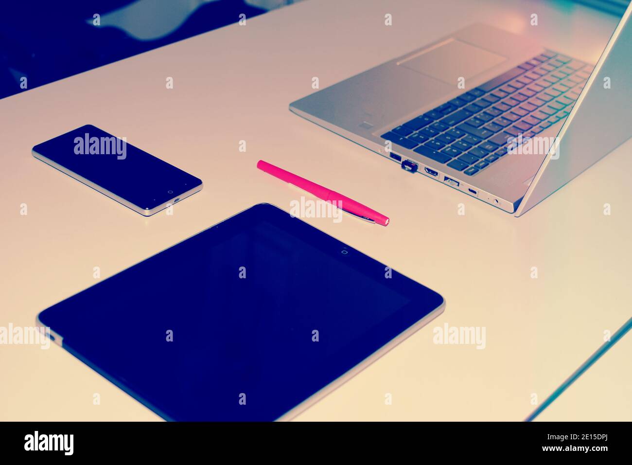 shot of a workplace with the new modern instruments Stock Photo - Alamy