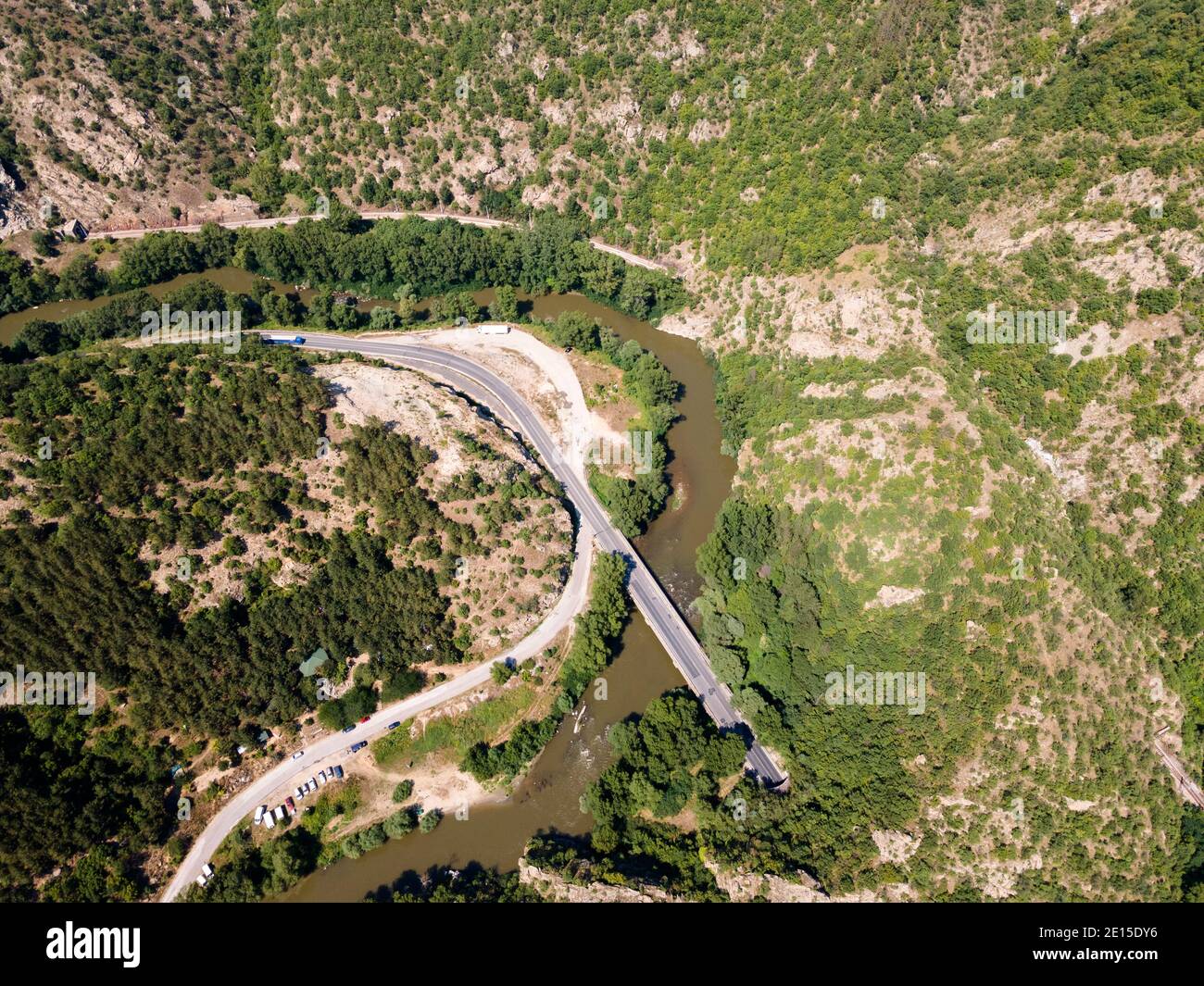Amazing Aerial view of Kresna Gorge, Bulgaria Stock Photo - Alamy