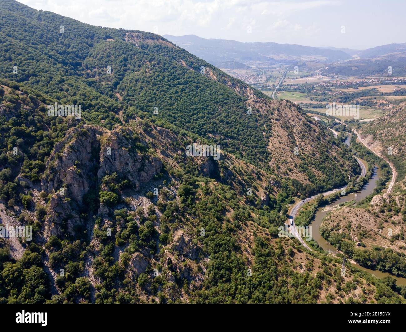 Amazing Aerial view of Kresna Gorge, Bulgaria Stock Photo - Alamy