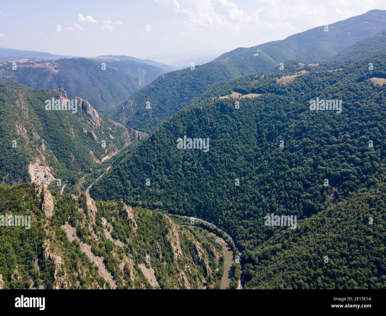 Amazing Aerial view of Kresna Gorge, Bulgaria Stock Photo - Alamy