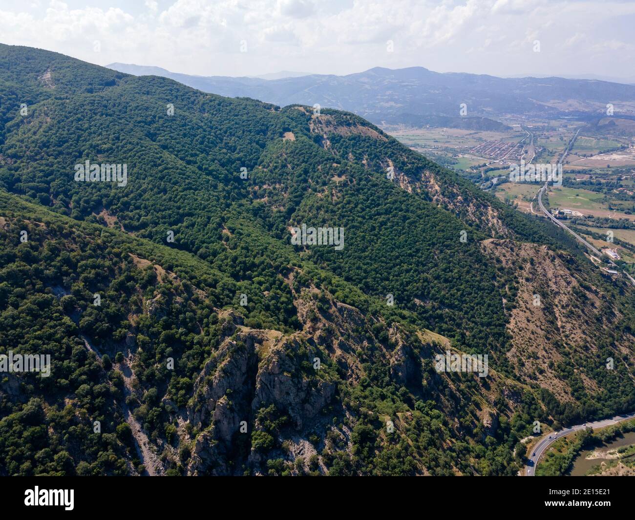 Amazing Aerial view of Kresna Gorge, Bulgaria Stock Photo - Alamy