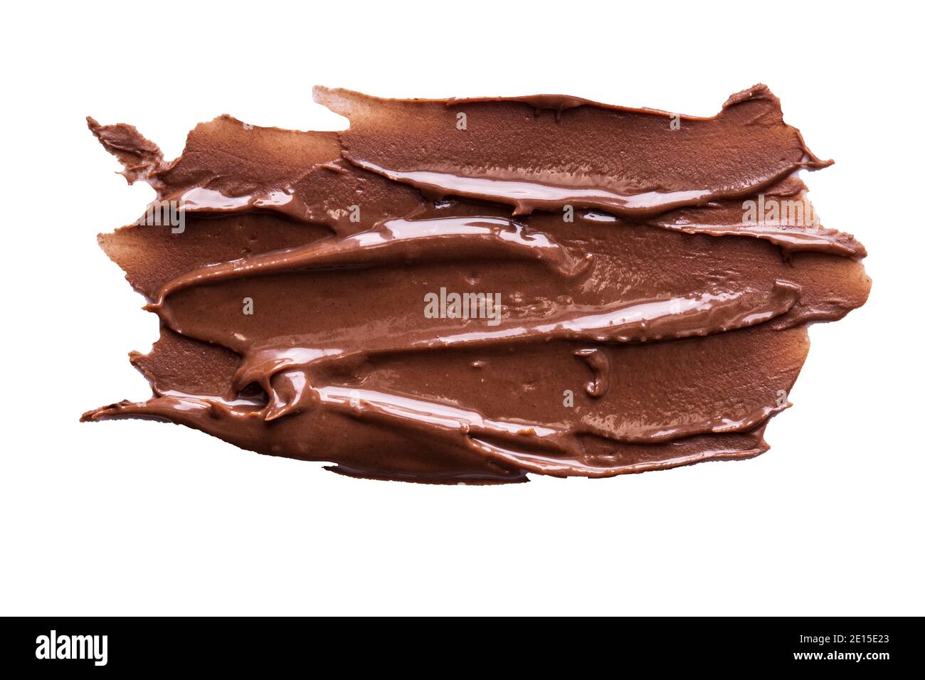 chocolate cream strokes isolated on white Stock Photo - Alamy