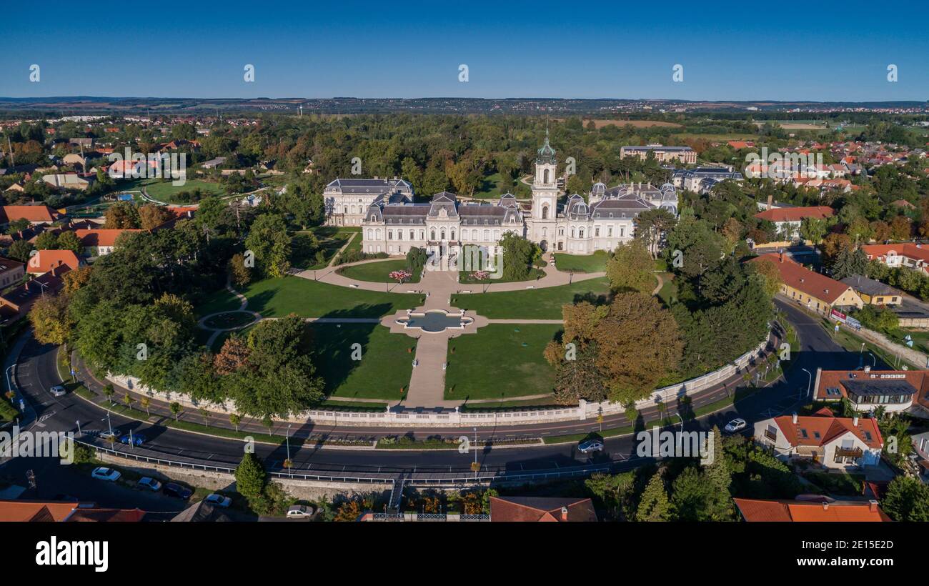 Aerial phooto of Festetics Castle in Keszthely, Hungary Stock Photo - Alamy