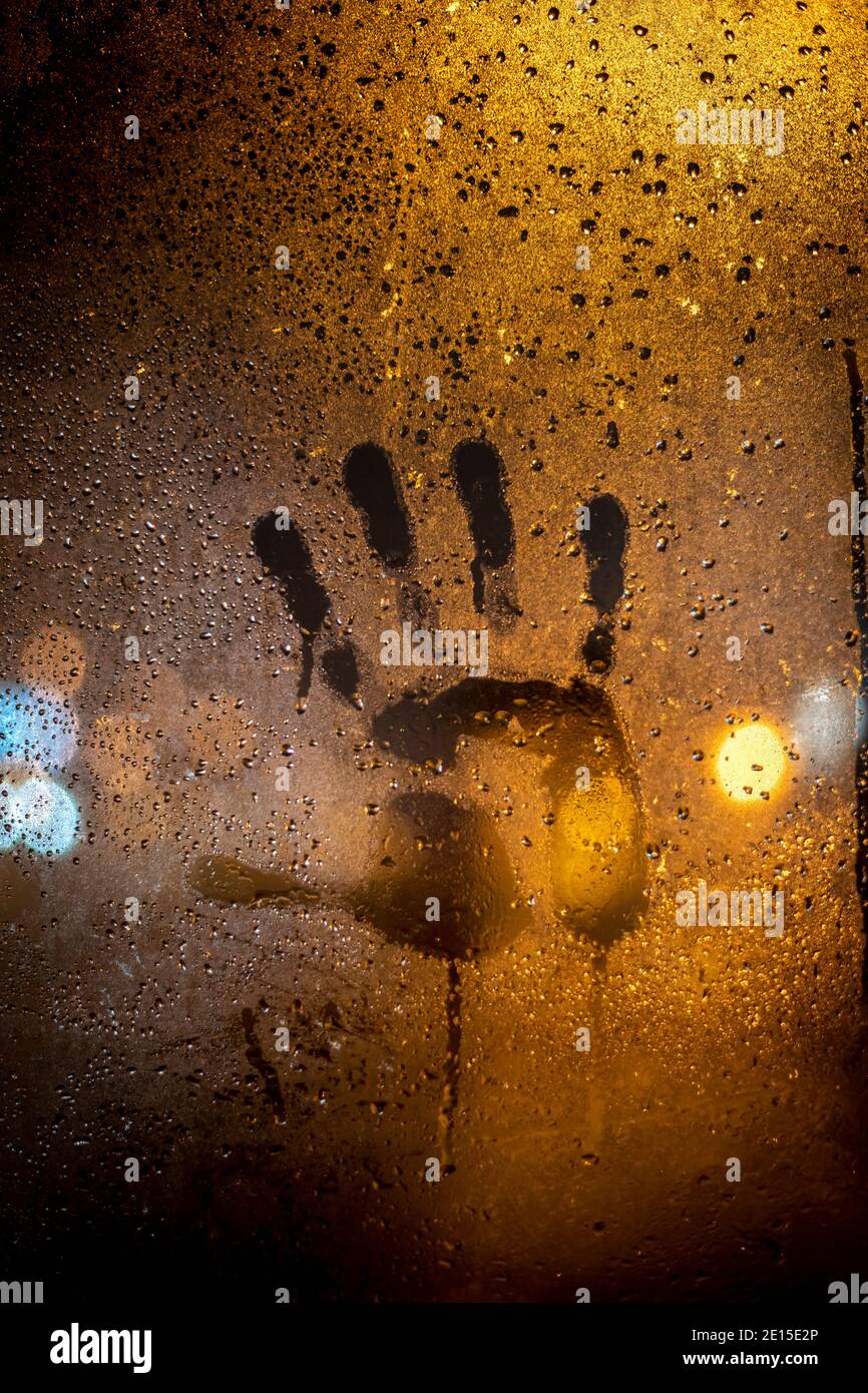Handprint On Window
