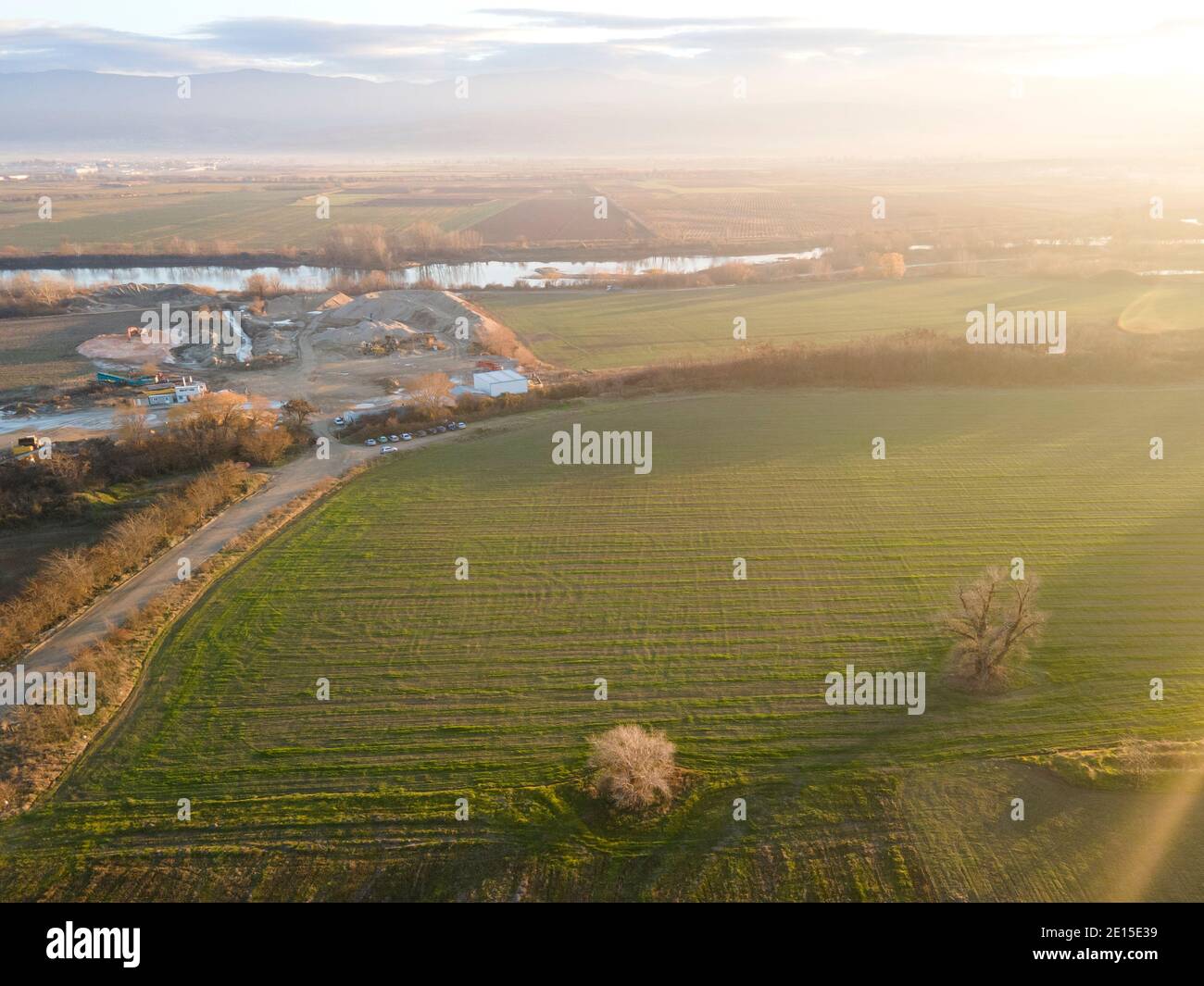 Aerial view upper thracian plain hi-res stock photography and images ...