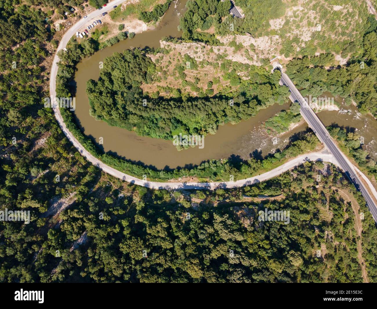 Amazing Aerial view of Kresna Gorge, Bulgaria Stock Photo - Alamy