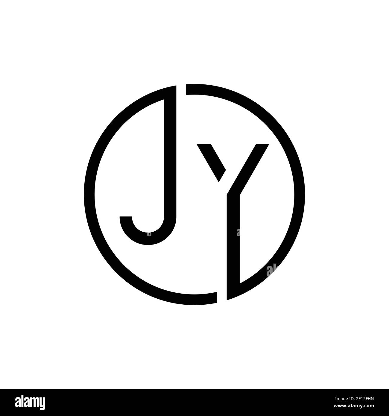 Creative letter JY Logo Design Vector Template. Initial Circle Letter ...