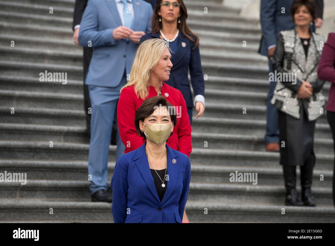 Freshmen GOP members of Congress gather and pose for a group photograph ...