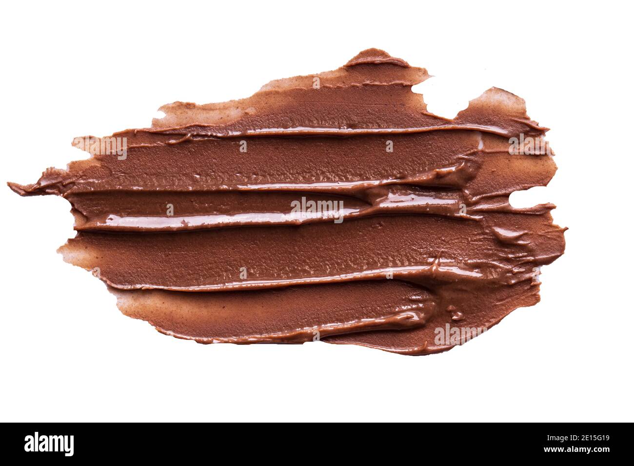 chocolate cream strokes isolated on white Stock Photo - Alamy