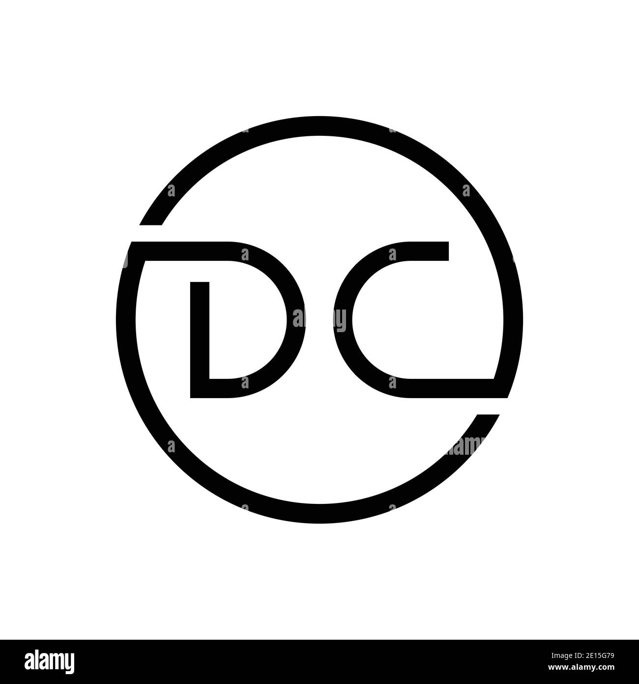 Initial DC Letter Logo Creative Typography Vector Template. Creative Circle Letter DC Logo ...