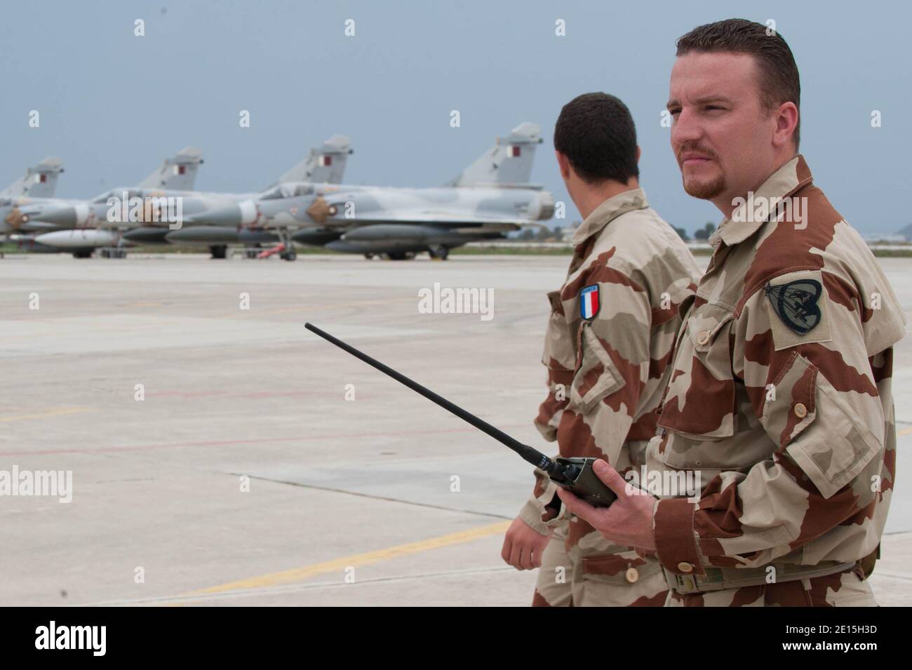Members of Army pictured in the air base La Sude, Crete on April 1st ...
