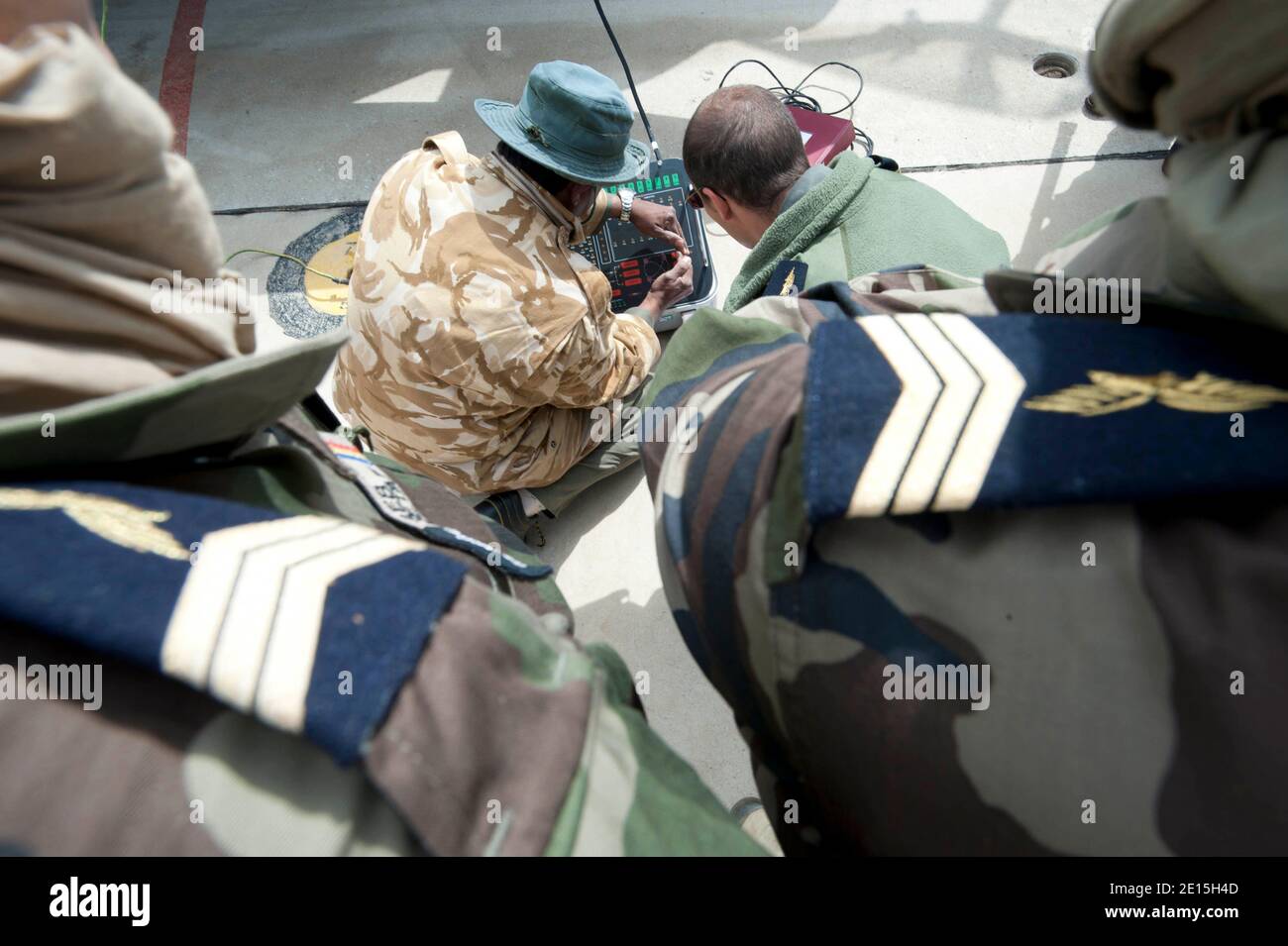 Atmosphere on the air base La Sude, Crete on April 1st 2011 during ...