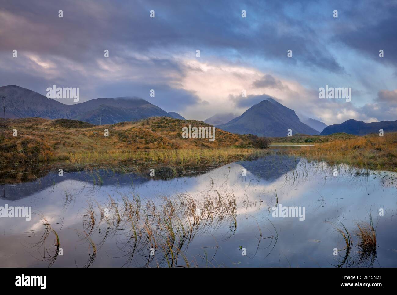 Isle of Skye, Scotland: Morning clouds clearing over the Cuillin ...