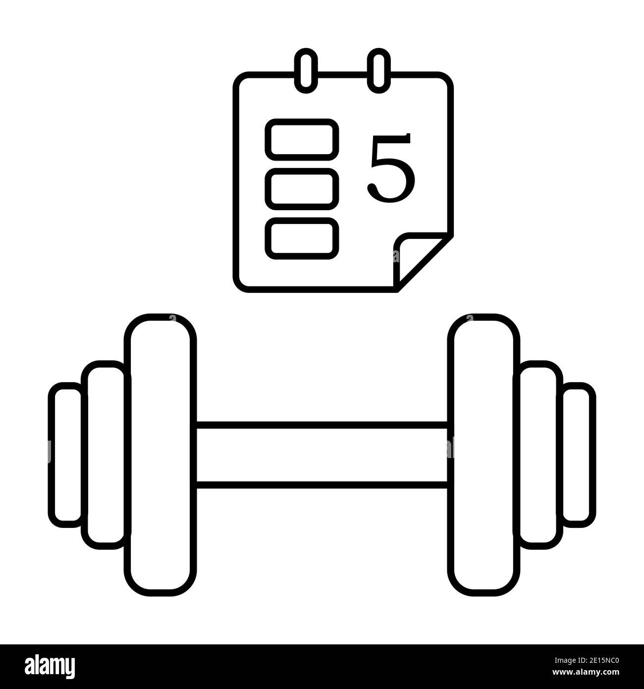 Regular sport exercises icon in line style. Planner. Vector Stock ...