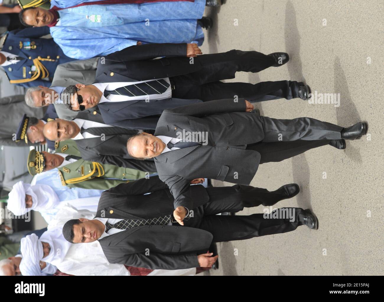 Algerian President Abdelaziz Bouteflika arrives in Tamanrasset, Algeria ...