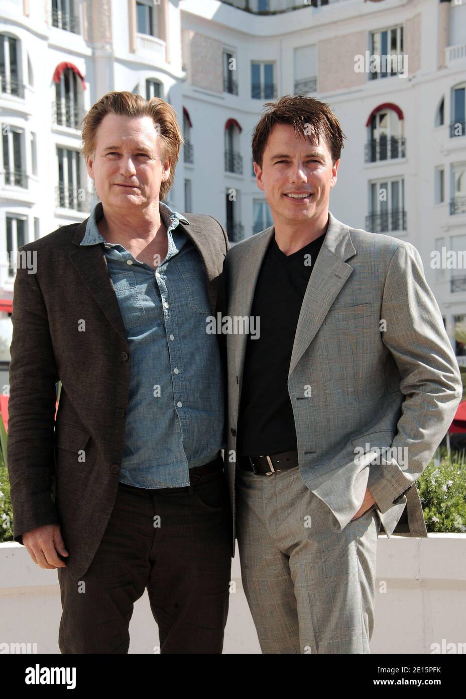 Bill Pullman and John Barrowman attend the 'Torchwood' photocall during ...