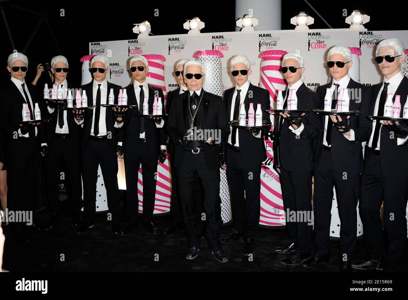 Karl Lagerfeld attending the Coca-Cola Light & Karl Lagerfeld New ...