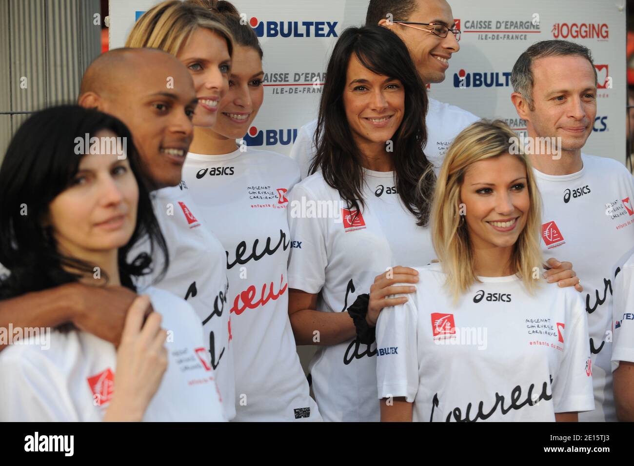 L-R : unkonwn, Marc Raquil, Sylvie Tellier, Laury Thilleman, Karine ...