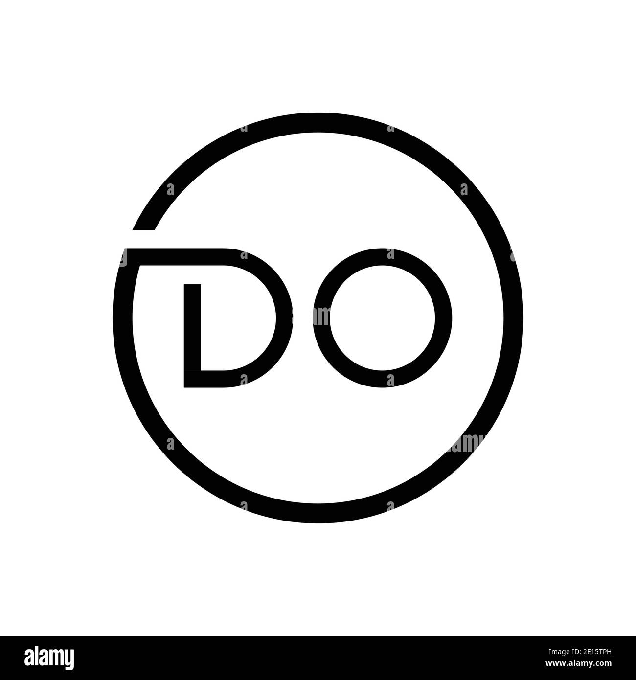 Initial DO Letter Logo Creative Typography Vector Template. Creative ...