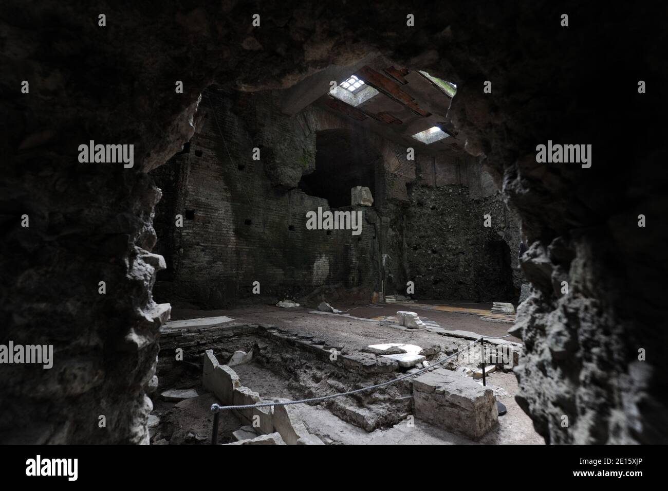 A view of the Domus Transitoria, Roman Emperor Nero's palace in Rome ...