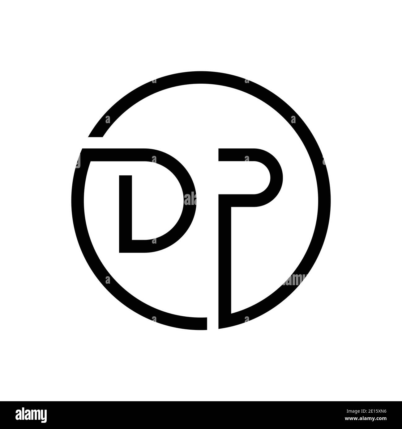 Initial DP Letter Logo Creative Typography Vector Template. Creative ...