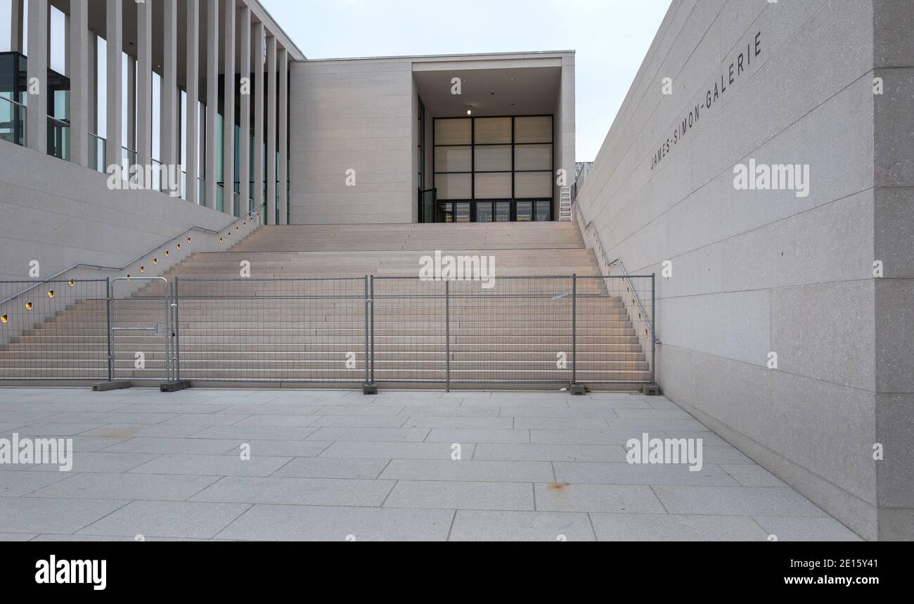 Construction Fence At The James Simon Gallery On Museum Island In ...