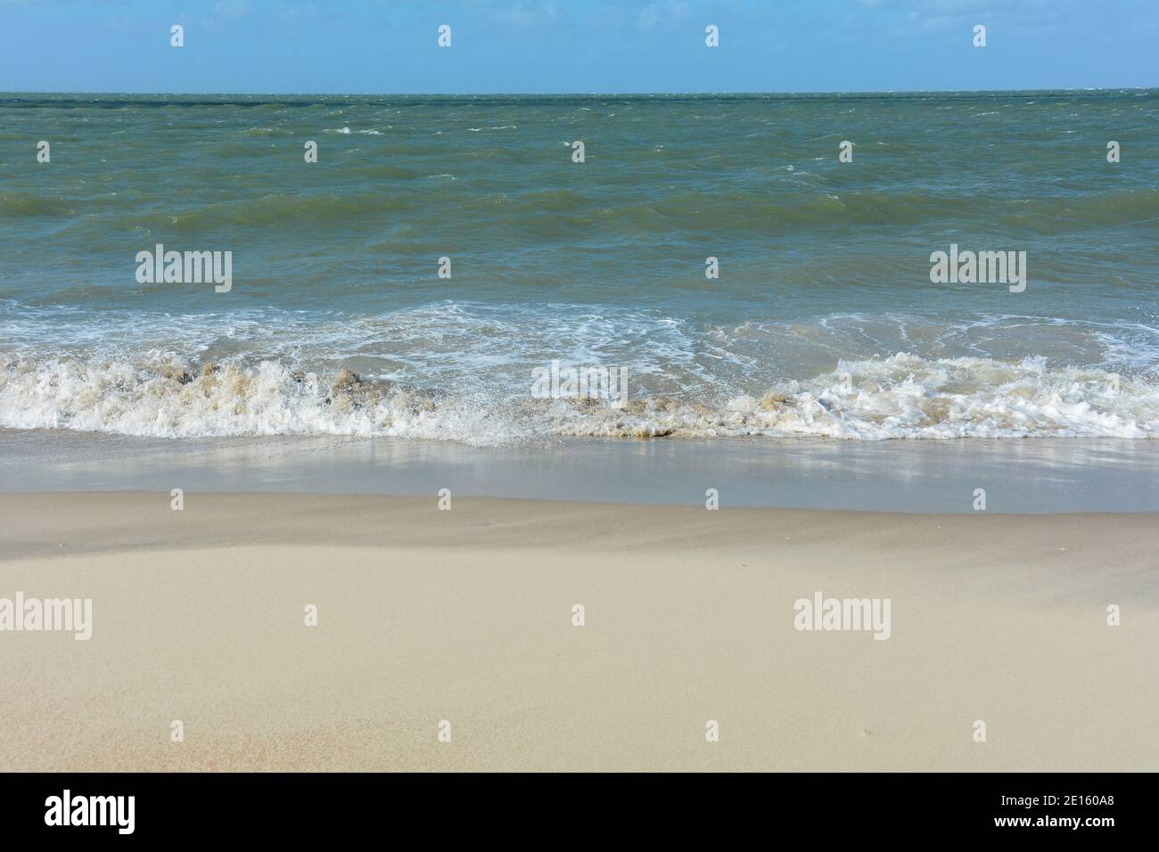 North sea, sand beach and sky Stock Photo - Alamy
