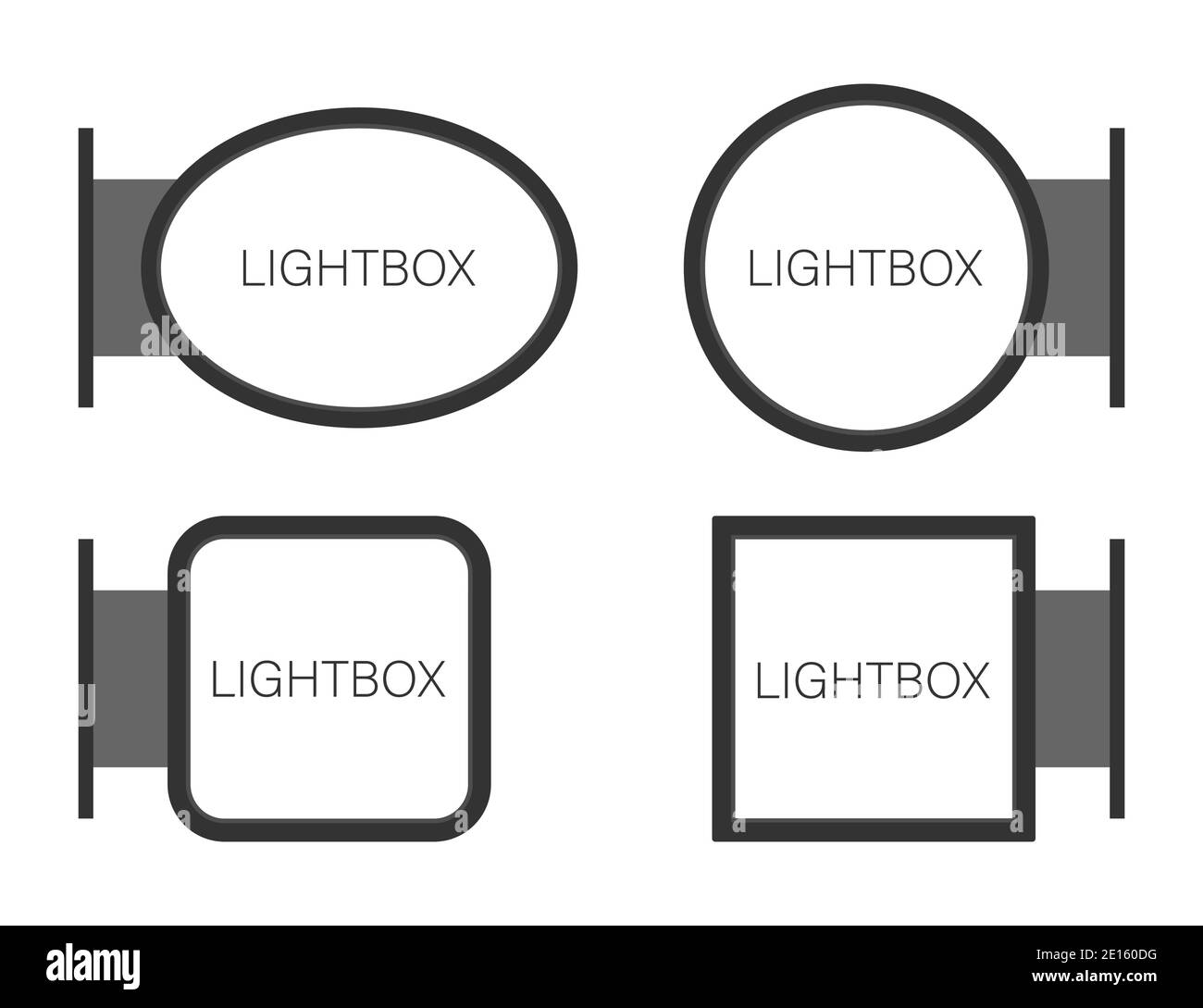 Rectangular signage light box signboard. Black metal cafe, restaurant ...