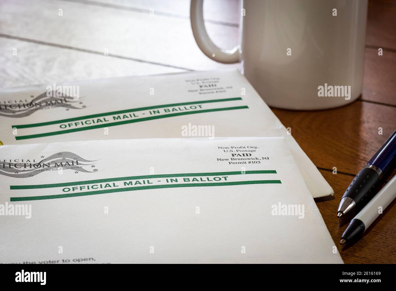 Official mail-in ballots for US general election Stock Photo - Alamy