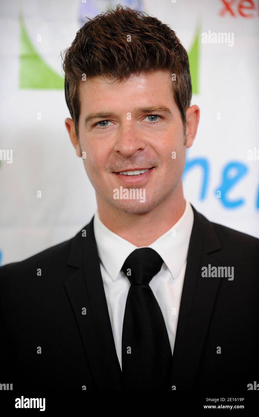 Robin Thicke attends the Silver Rose Awards Gala held at the Beverly ...