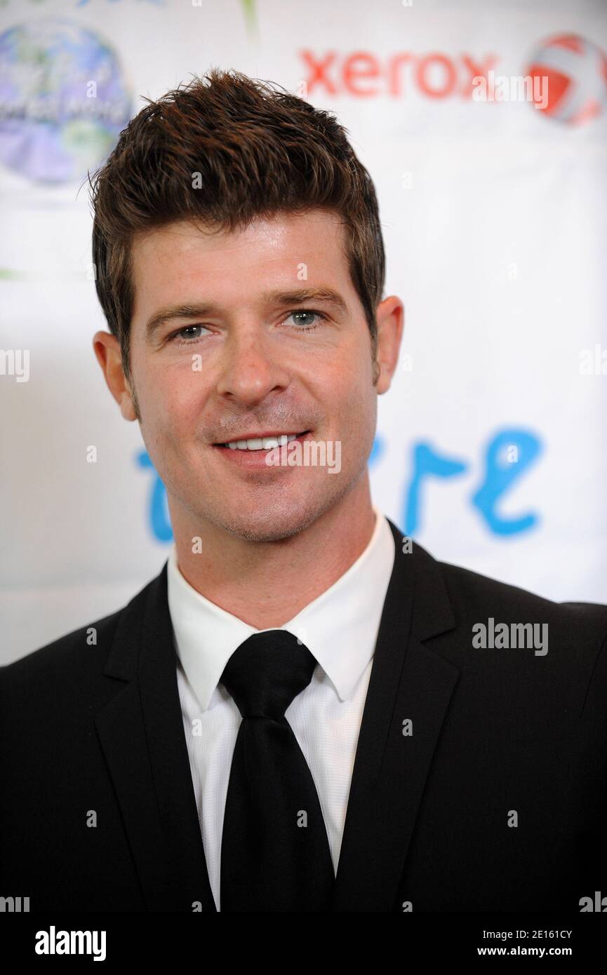Robin Thicke attends the Silver Rose Awards Gala held at the Beverly ...