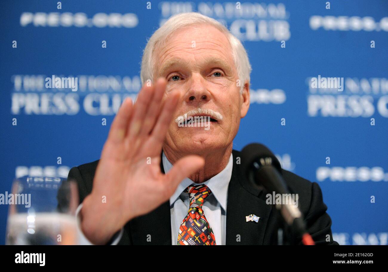 Turner Enterprises CEO and CNN founder Ted Turner speaks at a National ...