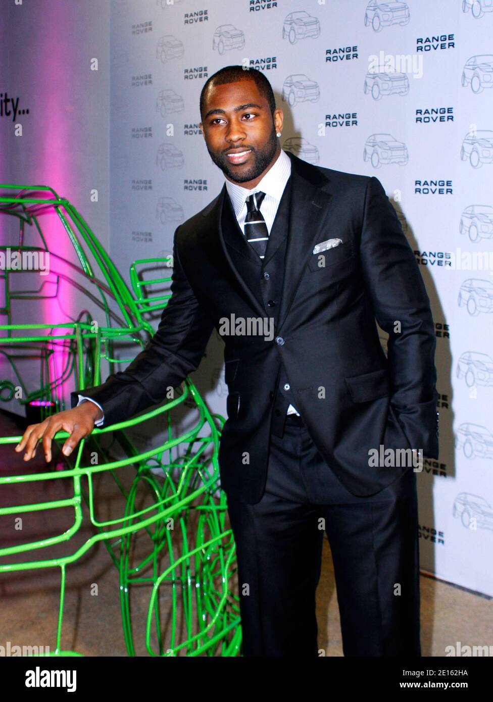Darrelle Revis attends the Range Rover Evogue debut event at Highline ...