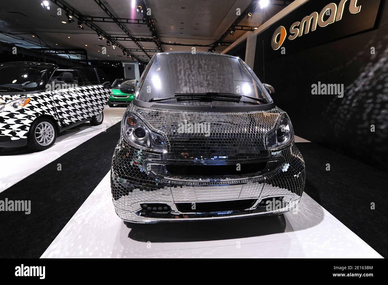 2012 Disco Ball Smart Car electric on display during the '2011 New York ...