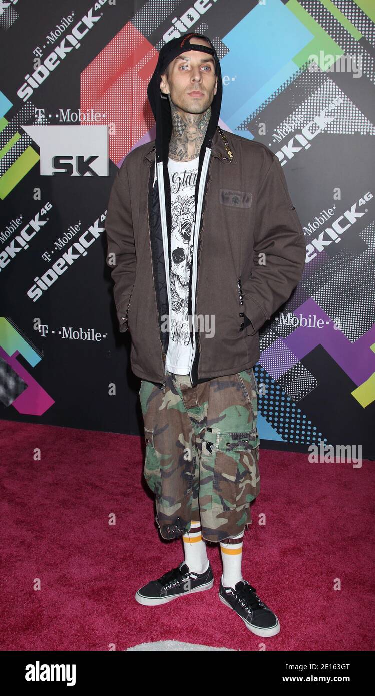 Travis Barker arriving for The T-Mobile Sidekick 4G Launch Party held ...