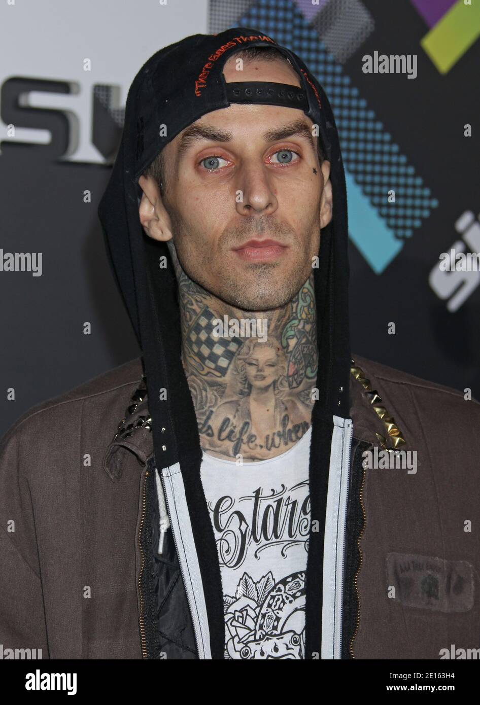 Travis Barker arriving for The T-Mobile Sidekick 4G Launch Party held ...
