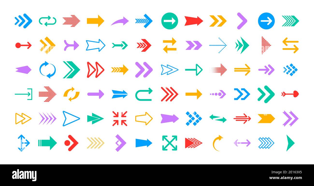 Arrows big black set icons. Arrow icon. Arrows for web design, mobile ...
