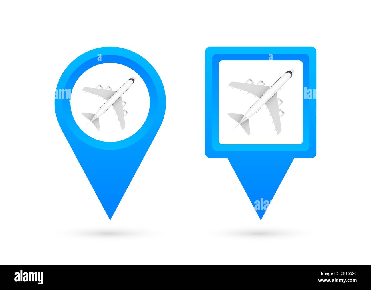 Airport pin for concept design. Pin point icon. Map symbol. Location ...